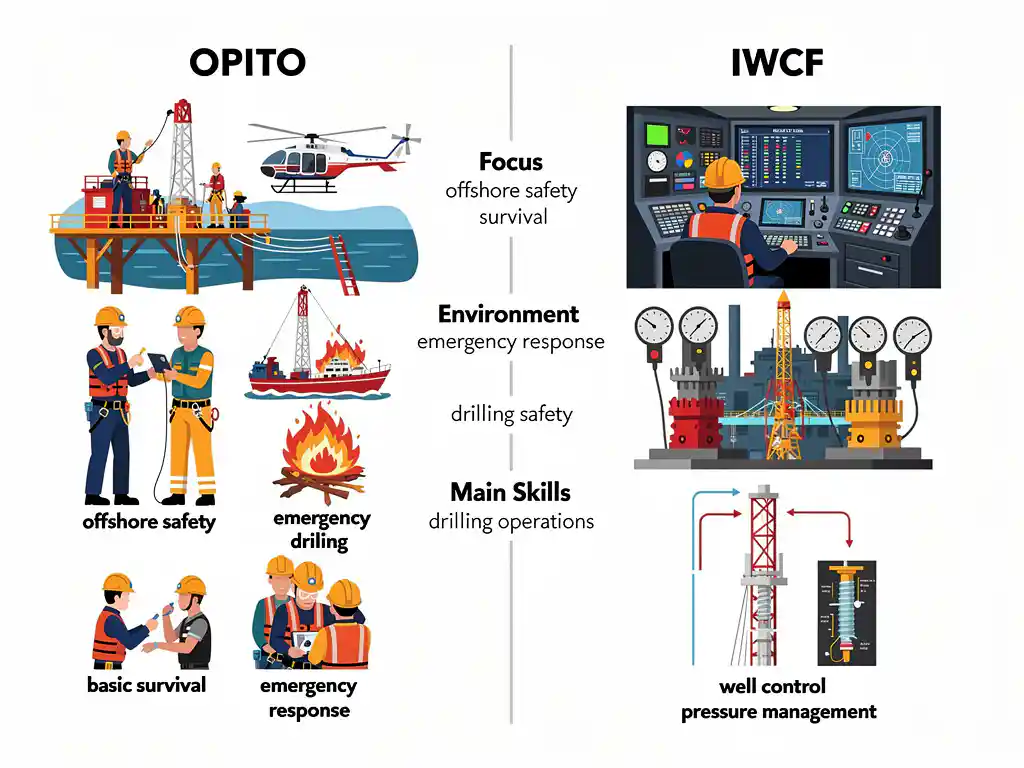 What is the difference between OPITO and IWCF training? - FMTC Safety